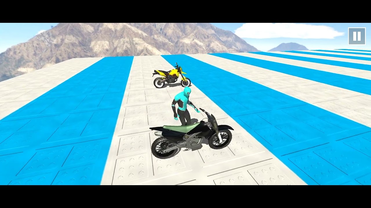 Bike race stunt game play - YouTube