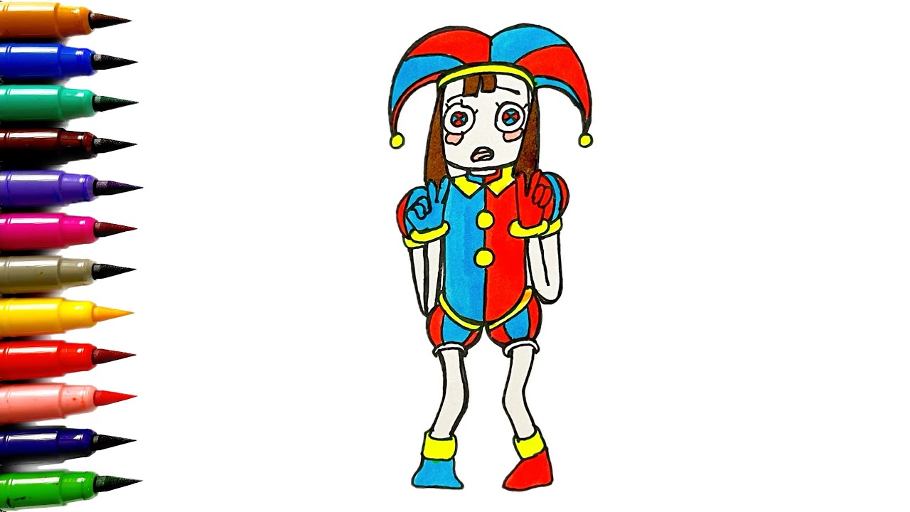 How to Draw a Pomni From The Amazing Digital Circus | Draw Pomni | The ...
