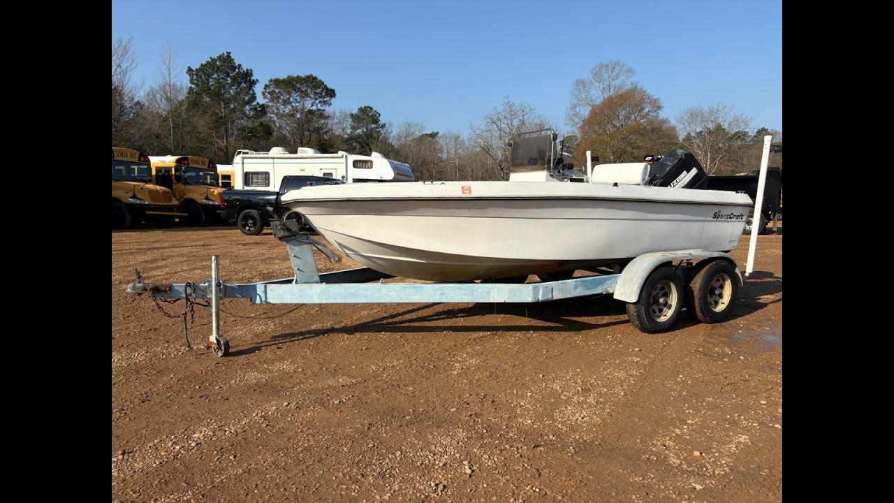 1988 Sportcraft Center Console Bay Boat W/ Trailer - YouTube