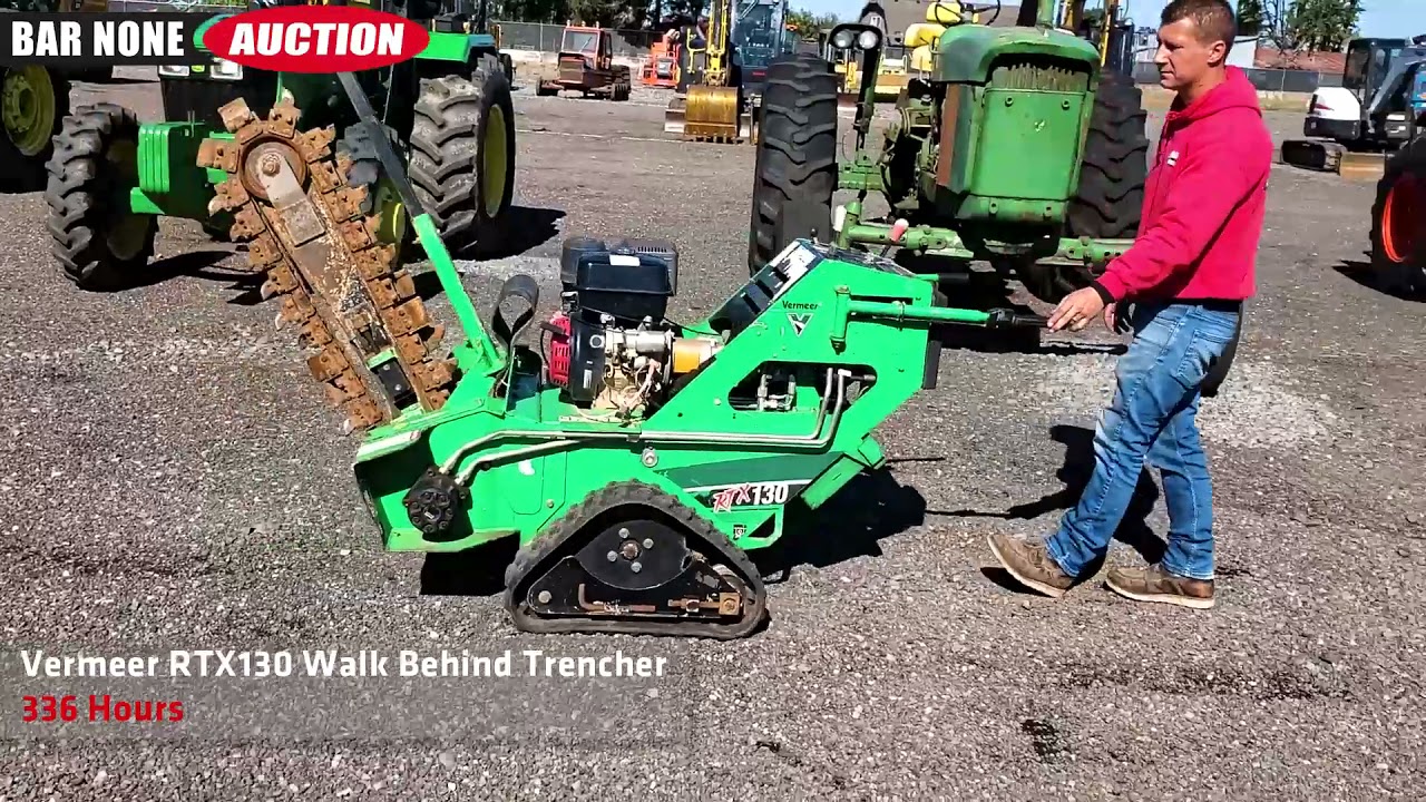 Vermeer RTX130 Walk Behind Trencher - YouTube
