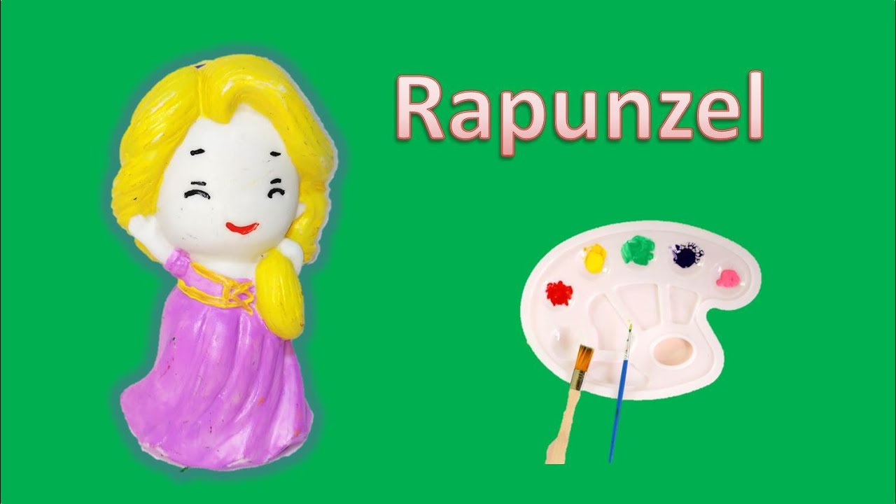 DIY paint for kids. rapunzel doll craft . Piggy bank. learn colors ...