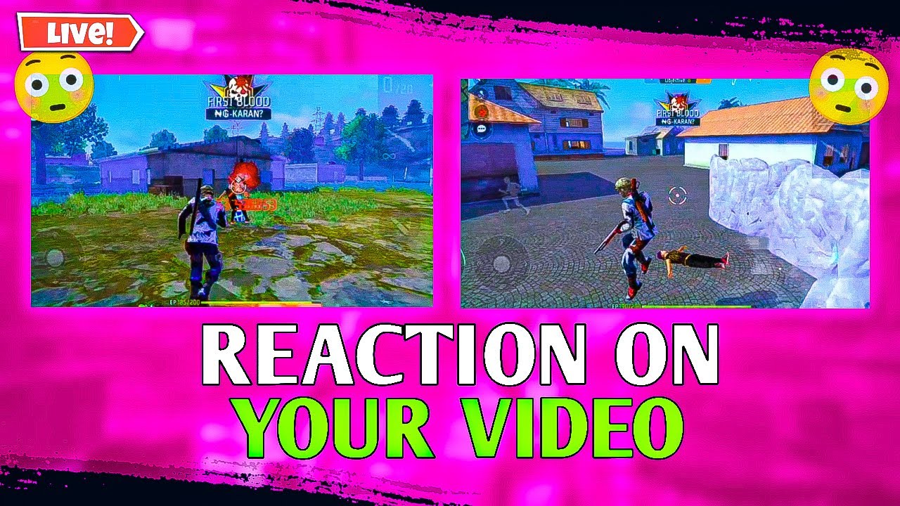 FREE FIRE LIVE STREAM😱 REACTION ON YOUR VIDEO #NONSTOP_LIVE#REACTION # ...