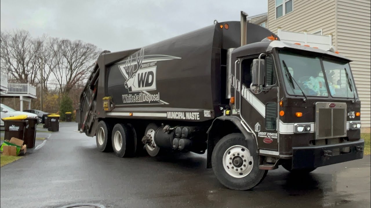 Whitetail Disposal peterbilt 320 loadmaster rear loader - YouTube