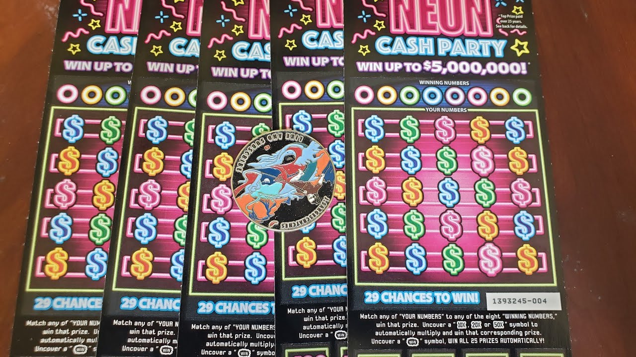 $600 Neon Cash Party Book, California Lottery Scratchers. Session 1 ...