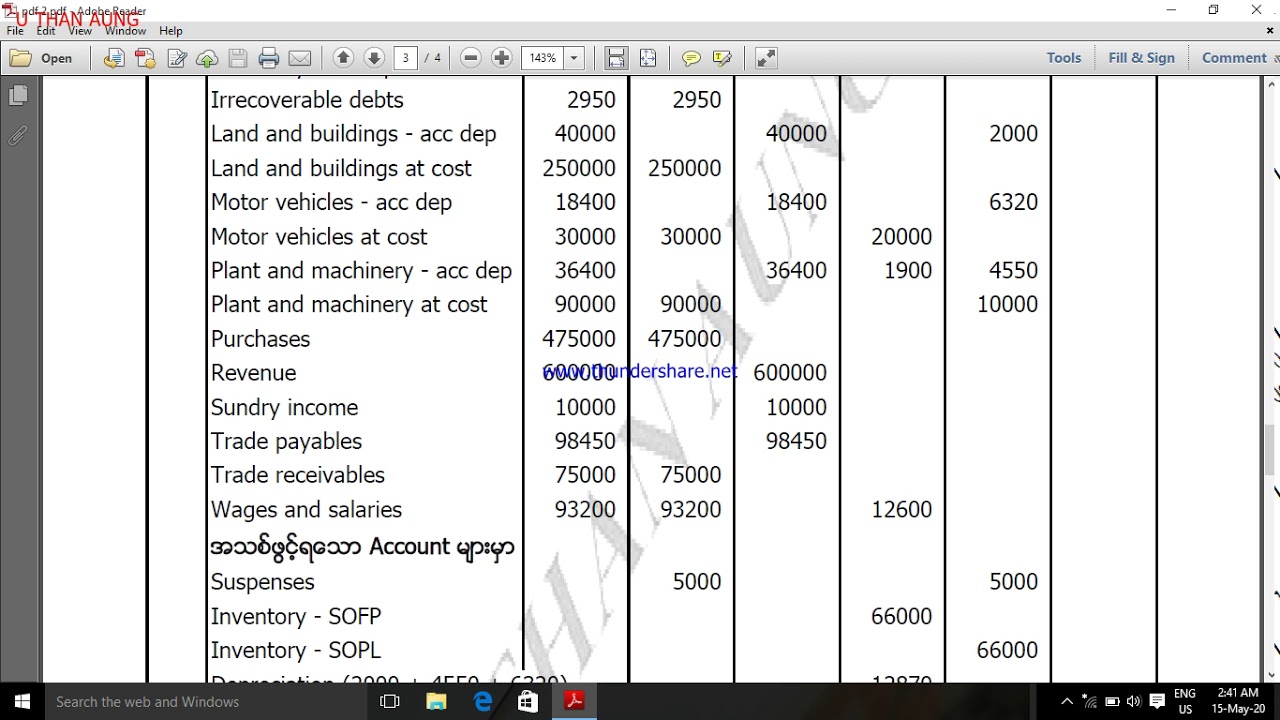 2 5 1 Extended trial balance Dec 2016 - YouTube