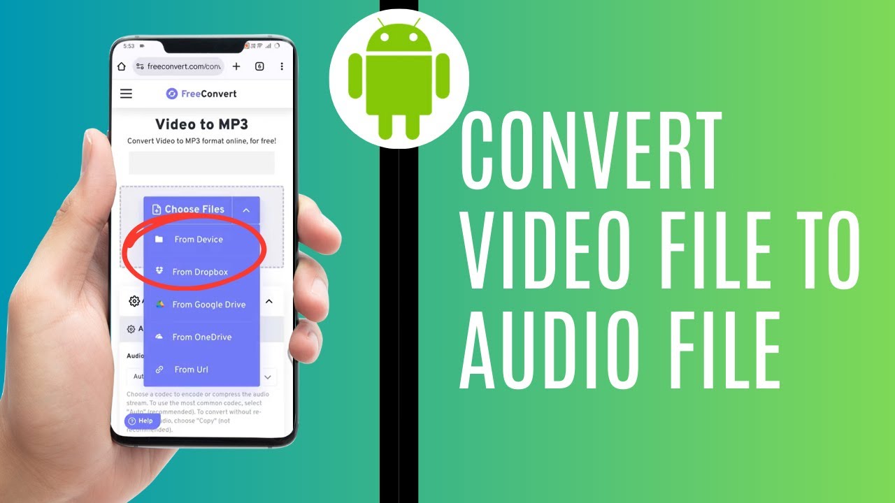 Convert Video File To Audio File On Android | Online Video Converter ...