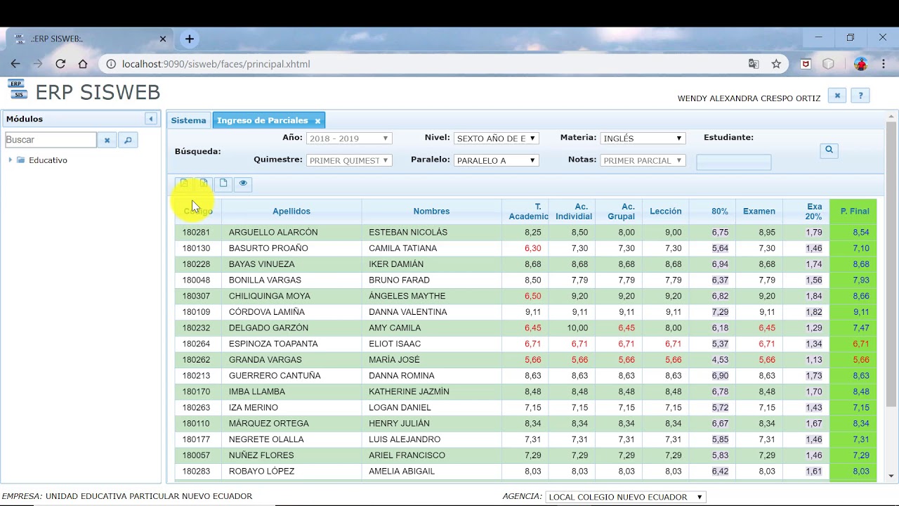 SISERP3 SISWEB Educativo Ingreso parciales - YouTube