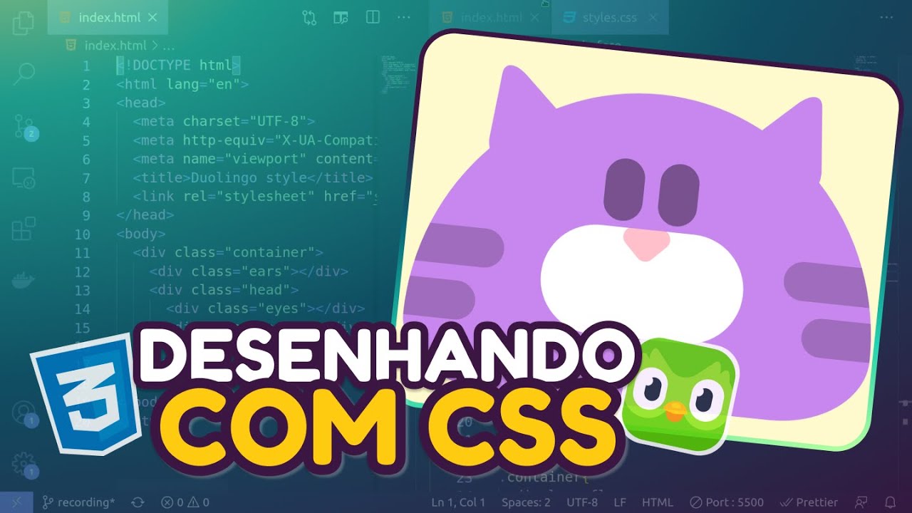 Gato / Cat 🐱 | HTML e CSS | O speedcode mais fofo que você verá hoje ...