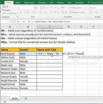 #shorts How to Add Mr & Mrs in Names in Excel? #excel | Excel Tips & Tricks #excel #shortsfeed ...