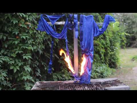 blue satin dressing gown