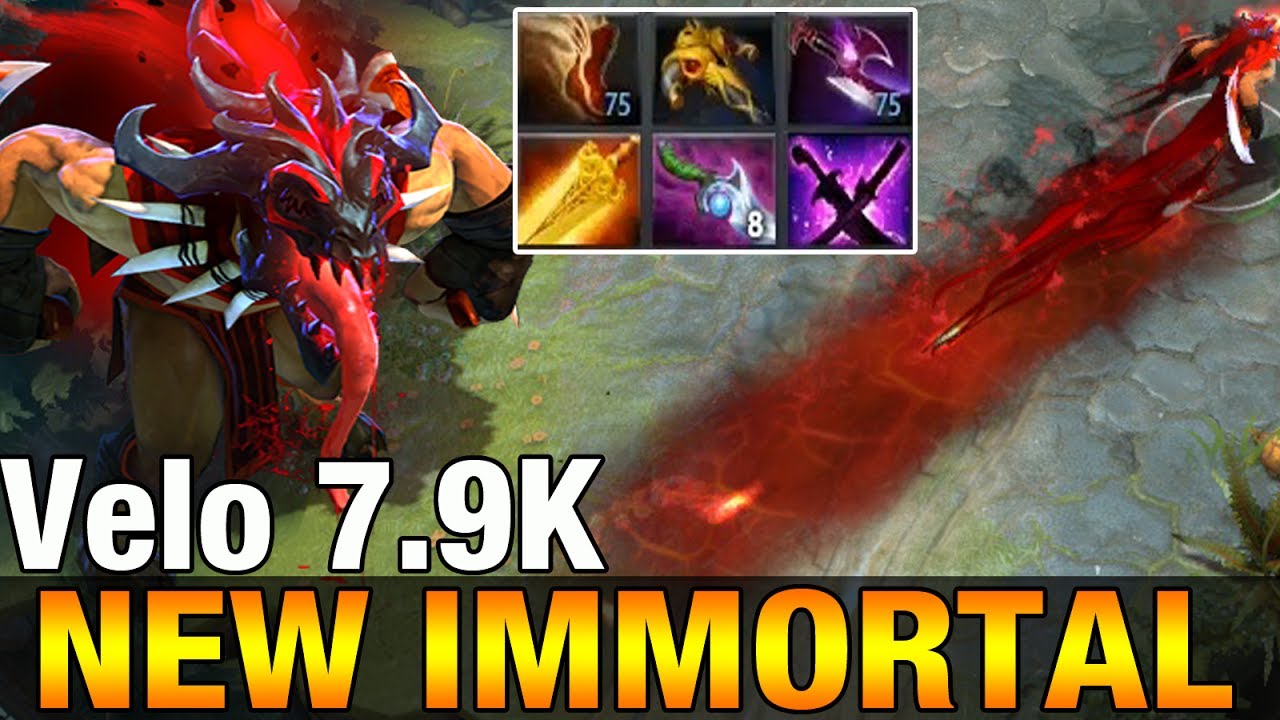 NEW BLOODSEEKER IMMORTAL - Velo 7.9K MMR - Dota 2 - YouTube