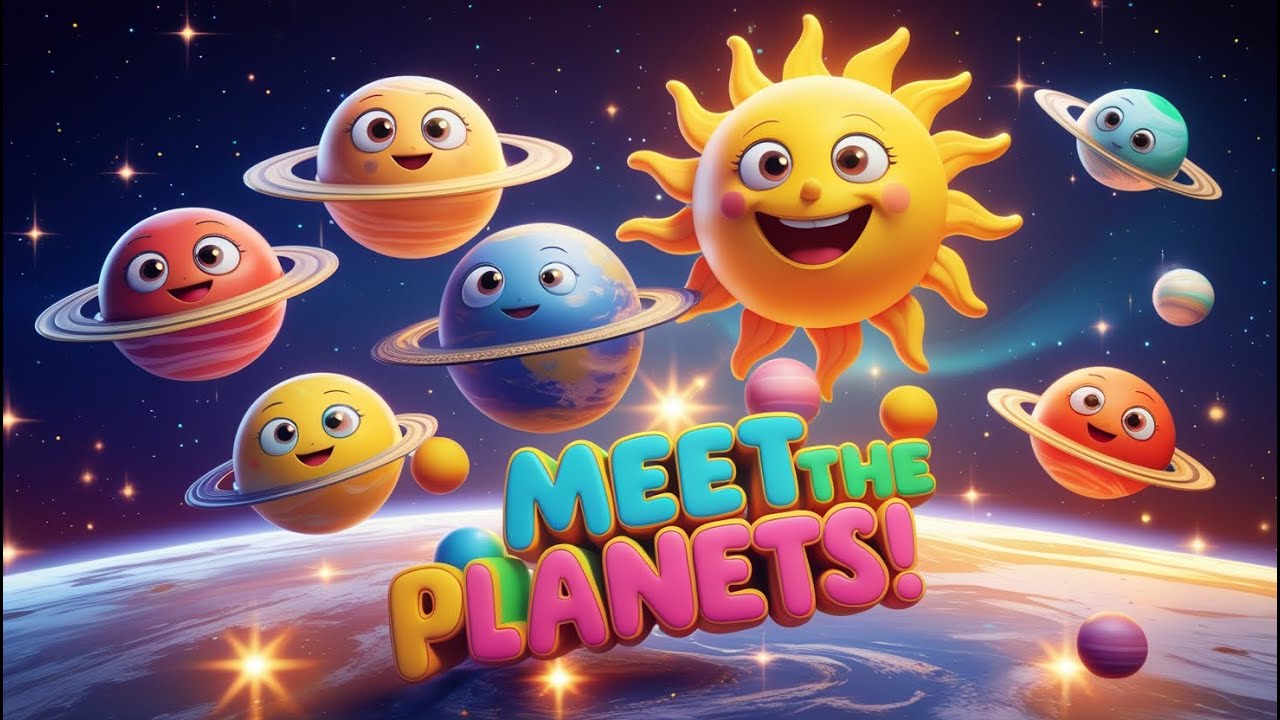 Meet the Planets! 🎡🎶 | Fun Solar System Song for Kids 🌑🟡🌍🔴🪐🟣🟢🔵 - YouTube