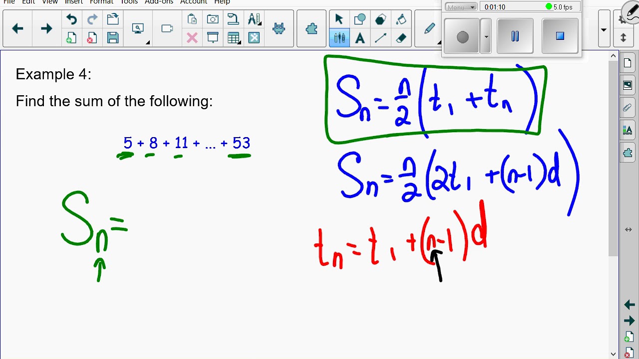 Unit 1 2 5 Find n 1st in Order to Find The Sum - YouTube