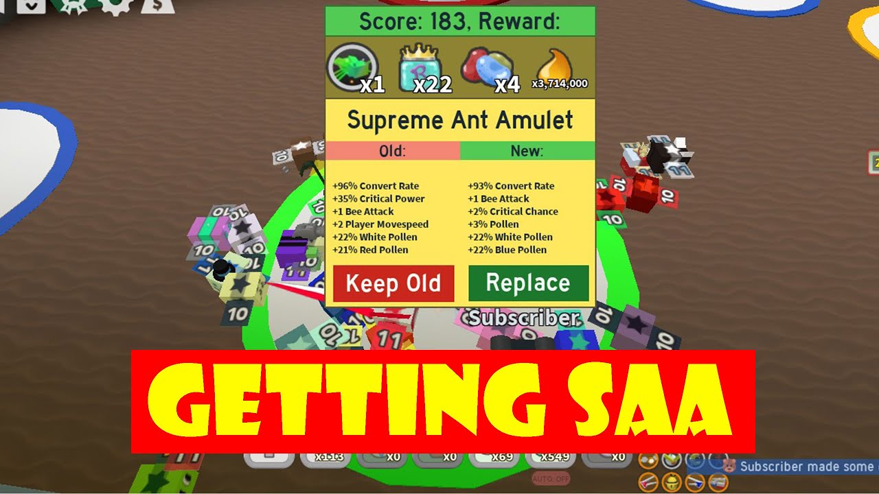 Bee Swarm Simulator. Free Player Day 30. Getting Supreme Ant Amulet ...