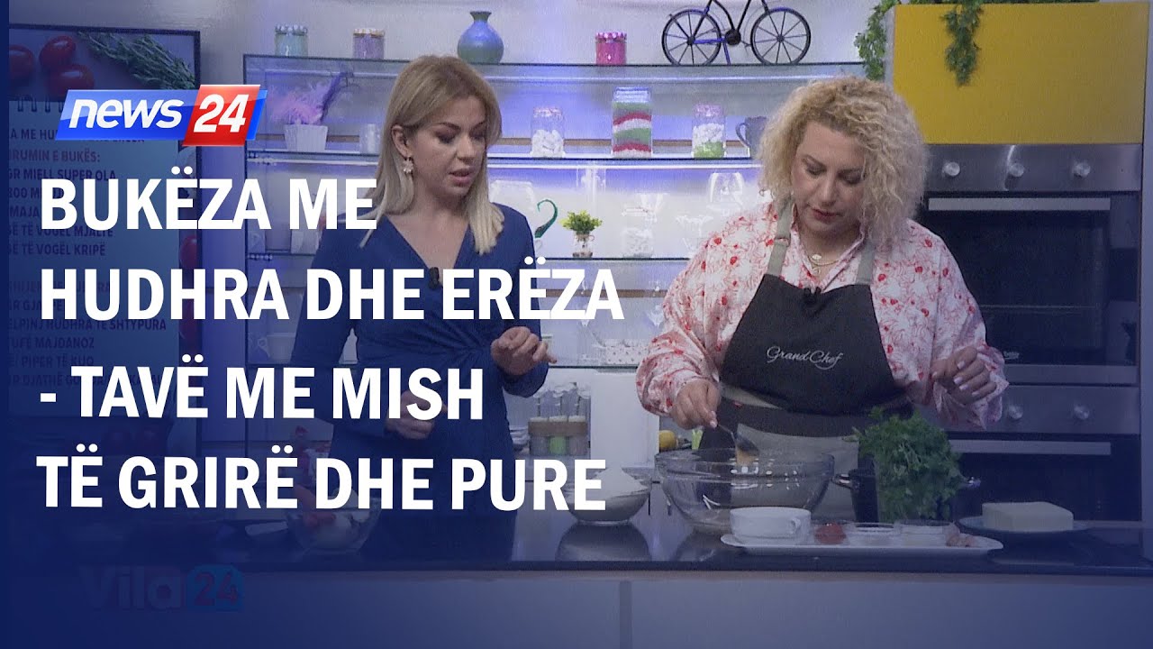 Bukëza me hudhra dhe erëza / Tavë me mish të grirë dhe pure (Receta nga ...