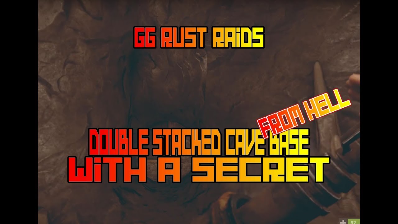 Rust Raid - Double Stacked Cave Base With a Sneaky Secret - YouTube