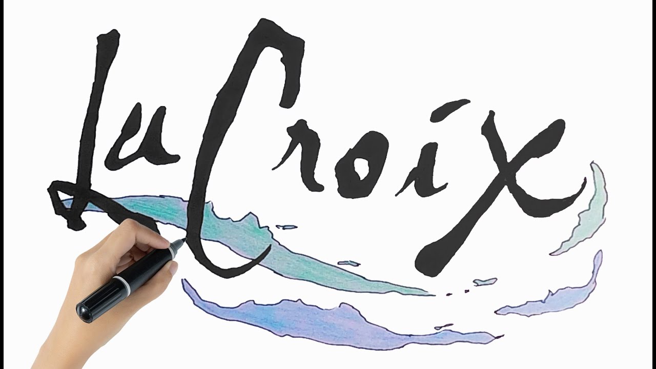 How to Draw La Croix Logo (Sparkling Water) - YouTube