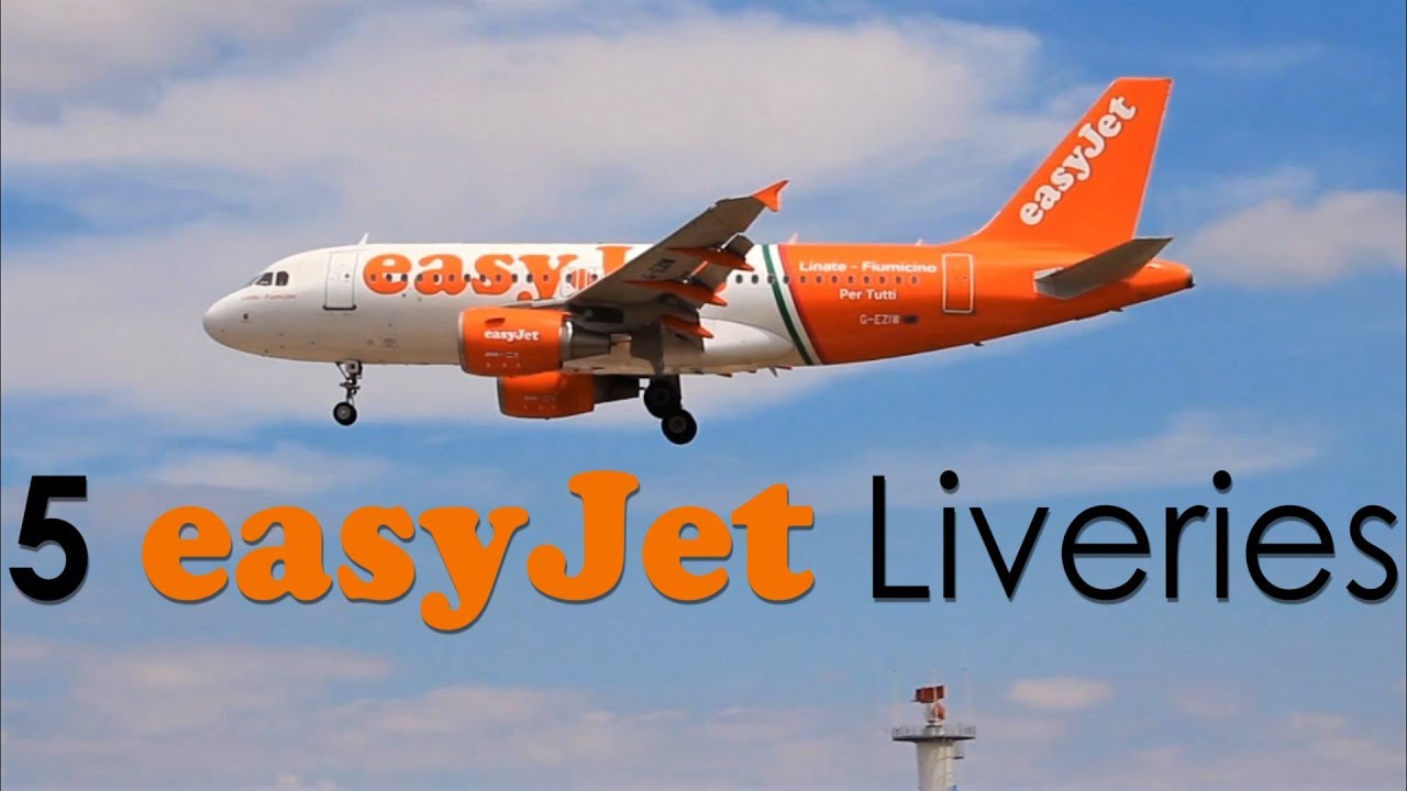 easyJet Livery - 5 different easyJet liveries at Lisbon Airport - YouTube