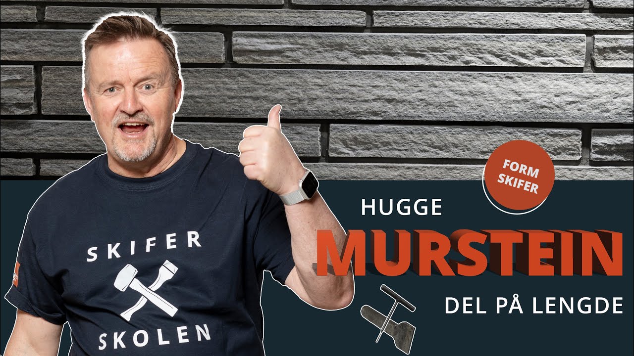 Del murstein på lengde med hugging | Minera Skiferskolen - YouTube