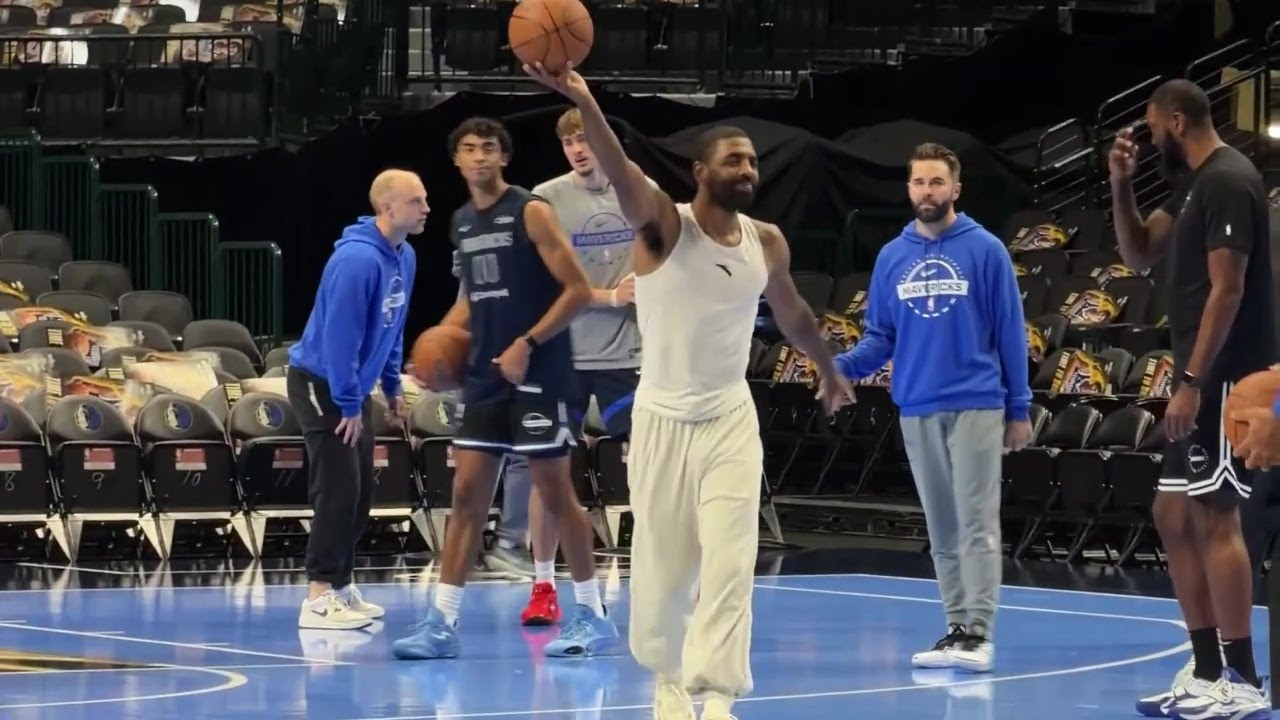 KYRIE, KLAY, COOPER FLAGG & THE MAVERICKS TODAYS POST PRACTICE AHEAD OF ...