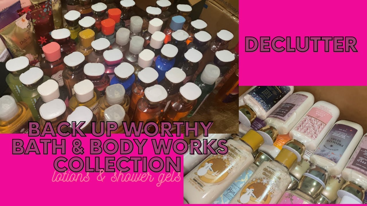 BACK UP WORTHY BODY CARE COLLECTION + DECLUTTER | PACK WITH ME | BATH AND BODY WORKS - YouTube