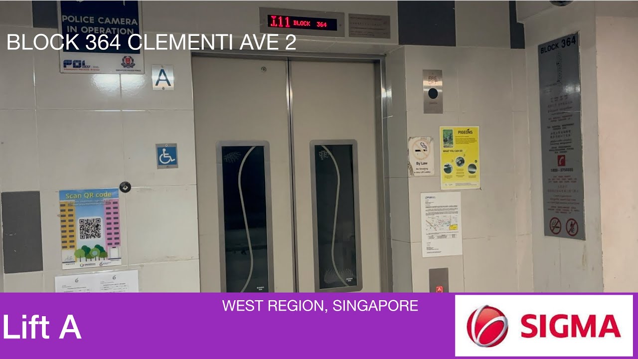 HDB Block 364 Clementi || Sigma Elevator (Lift A) - YouTube