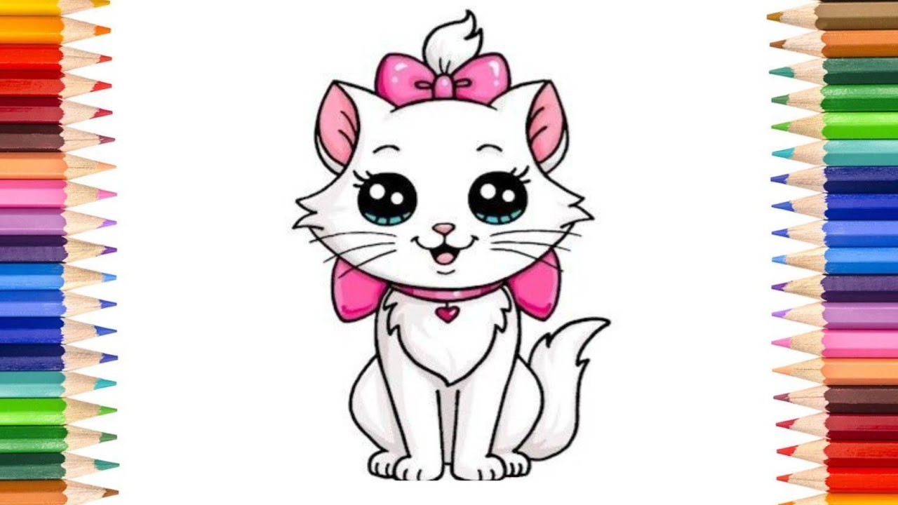 How To Draw A Cat Cartoon Step By Step || Easy Cat Drawing || - YouTube