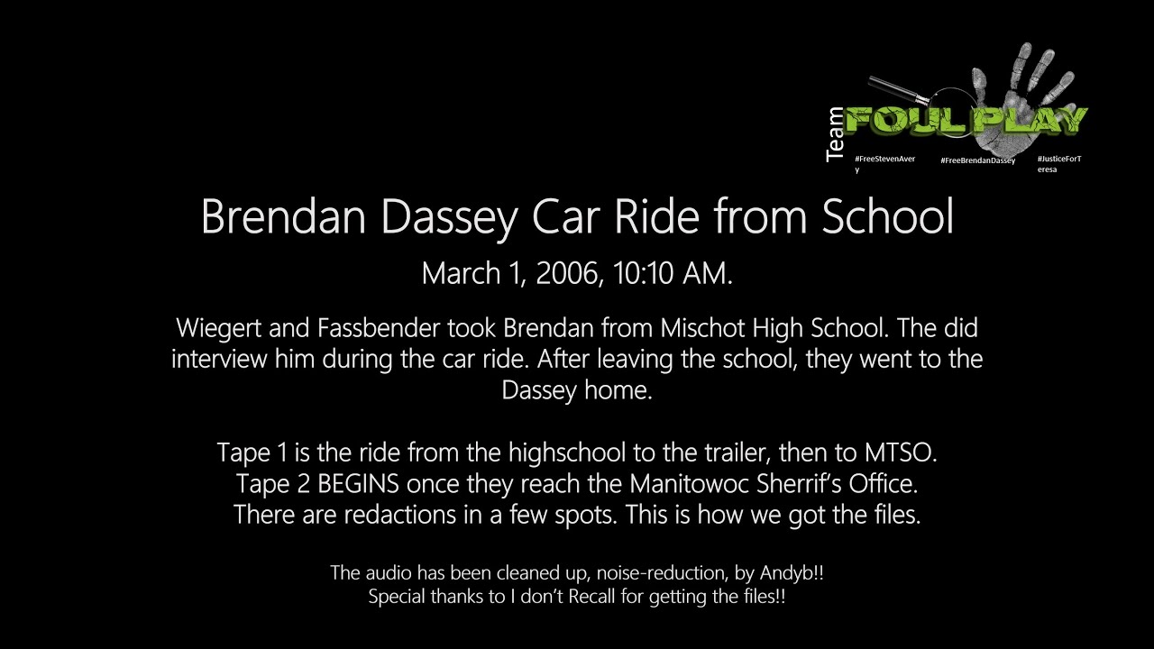 March 1, 2006 - 10:10 AM - Brendan Dassey Car Ride Interview with ...