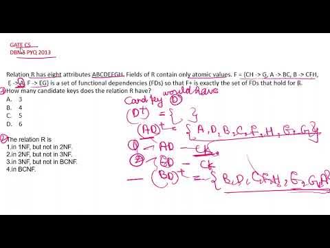 DBMS PYQ GATE CSE 2013 - YouTube