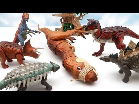 Tyrannosaurus VS Dinosaurs Toys For Kids | T-Rex Eat Mini Dinosaur Eggs 공룡알 먹은 티라노