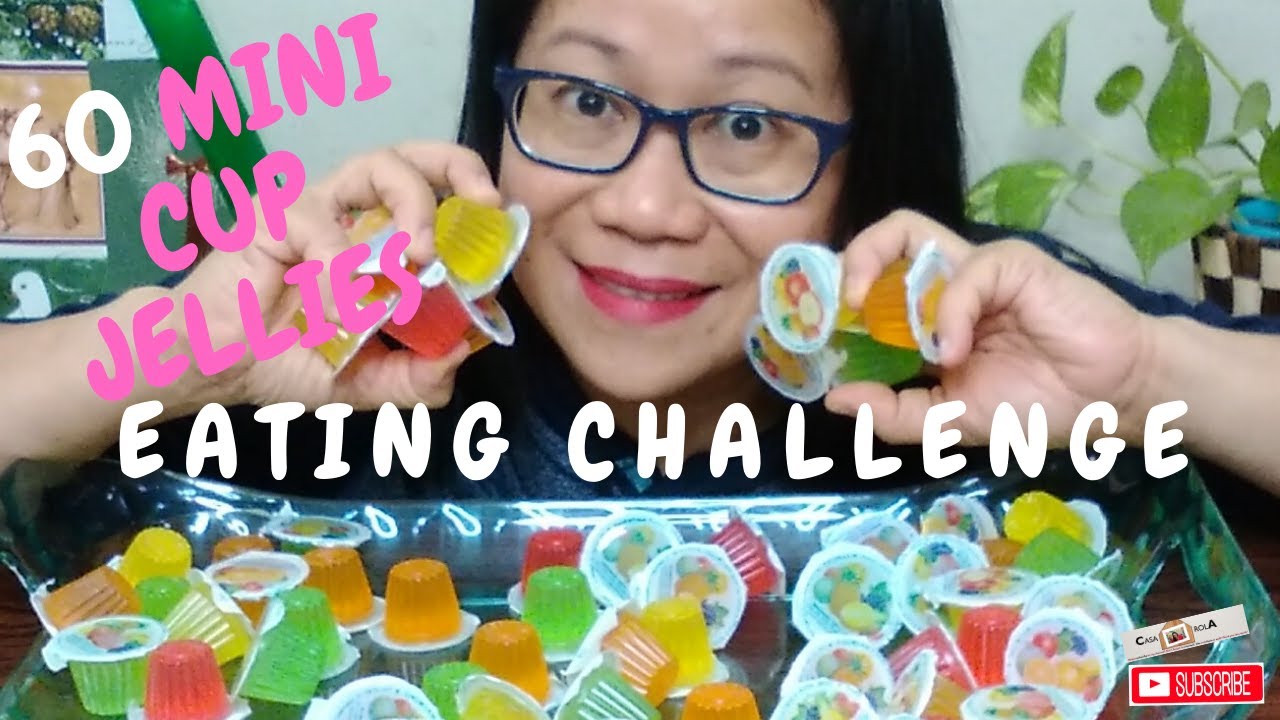 60 MINI CUP JELLIES || EATING CHALLENGE - YouTube