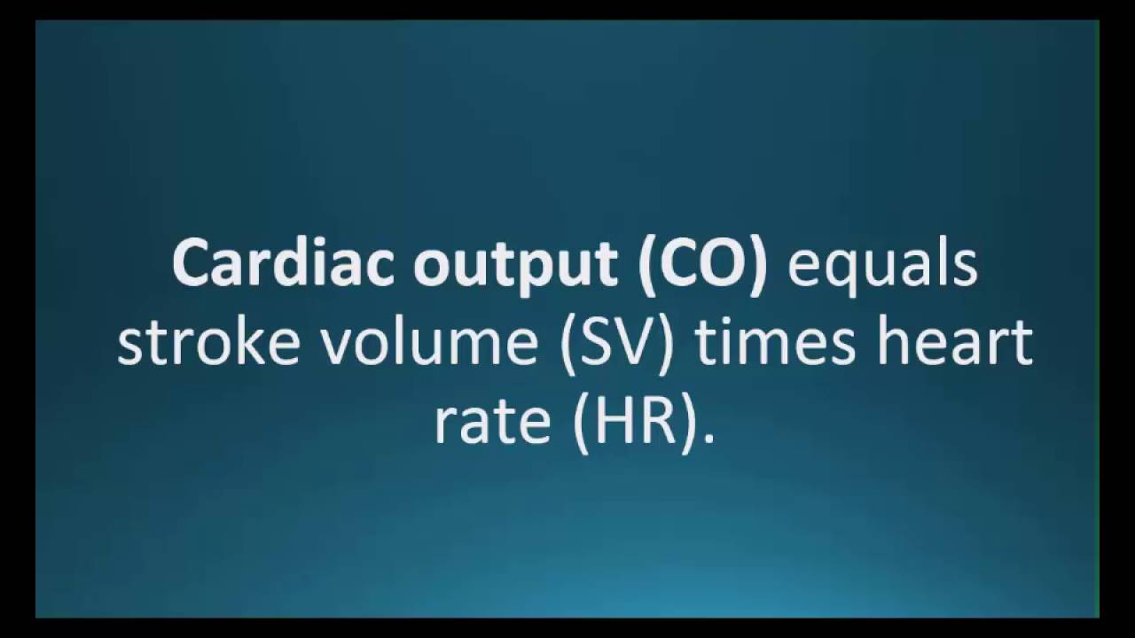 cardiac output formula (Pharmcabulary for Memorizing Pharmacology ...