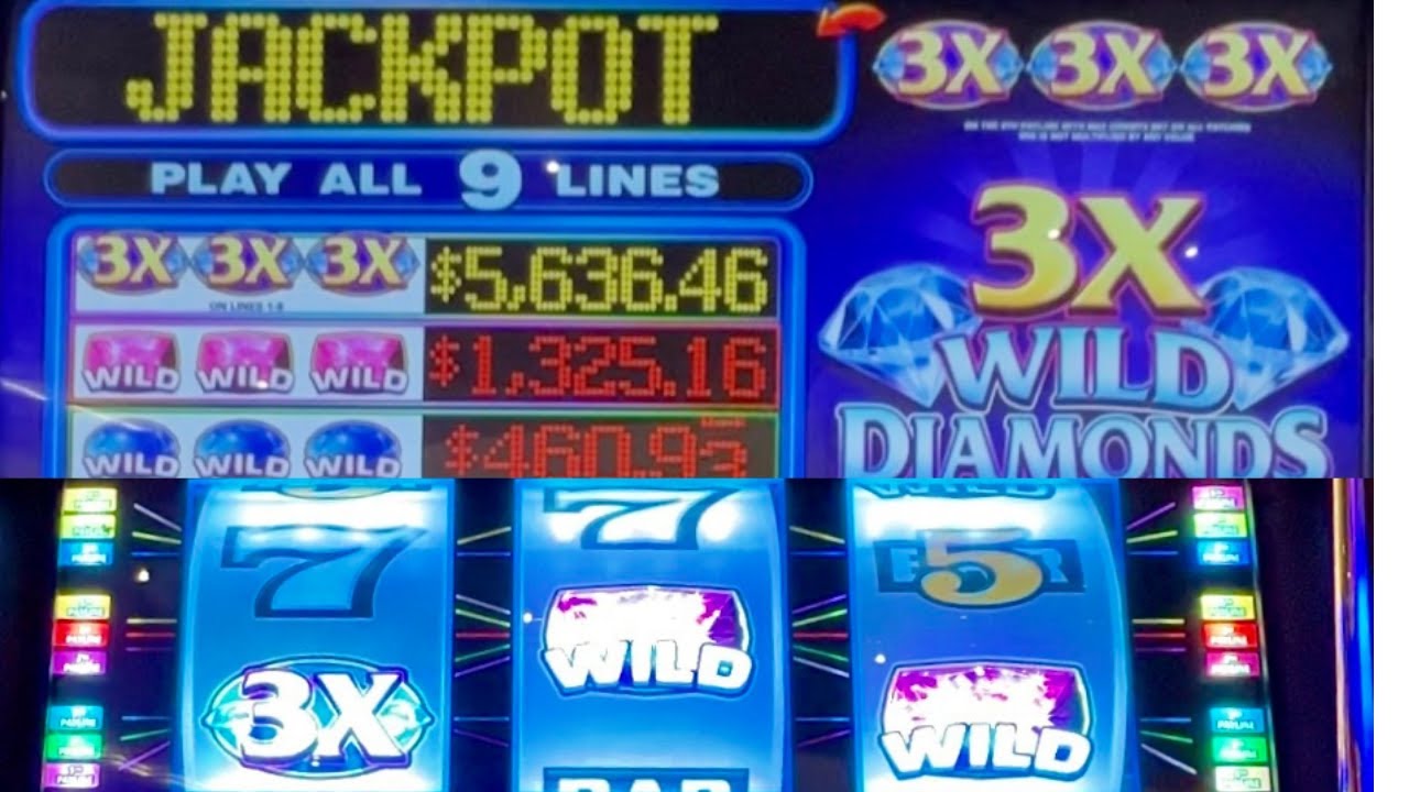 3X Wild Diamonds 27 Credit 3 Reel Slot - YouTube