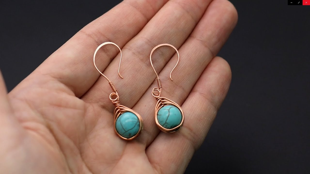 How To Make Herringbone Wire Wrap Earrings - YouTube