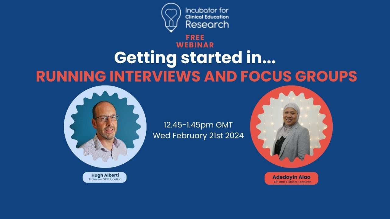Getting started in ... running interviews & focus groups - YouTube