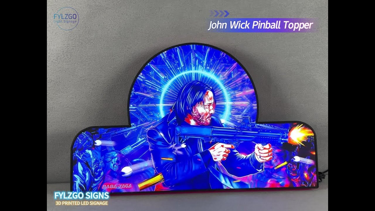 John Wick Pinball Topper Light Box - YouTube