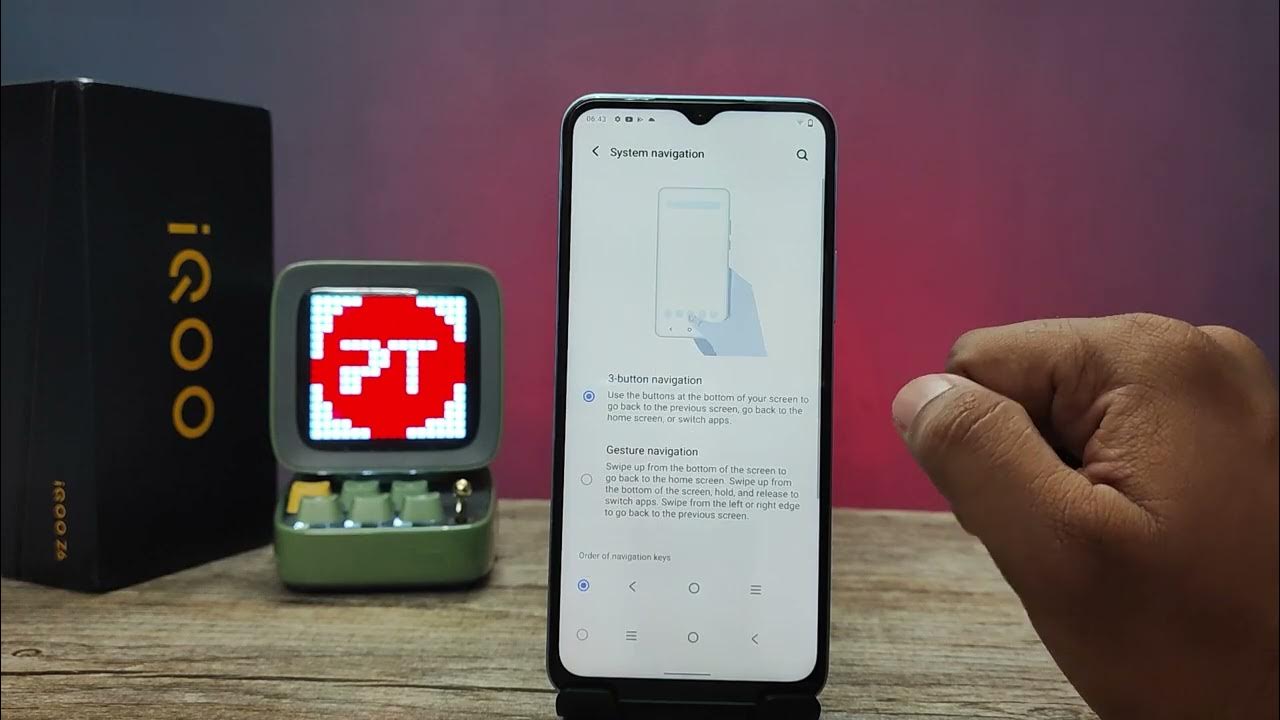 How to Change Navigation Buttons in IQOO Z6 - YouTube
