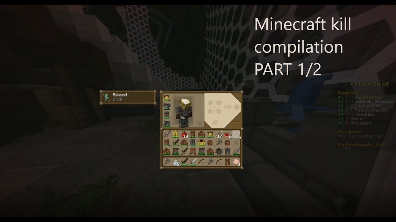 Minecraft kill compilation 1/2 - YouTube