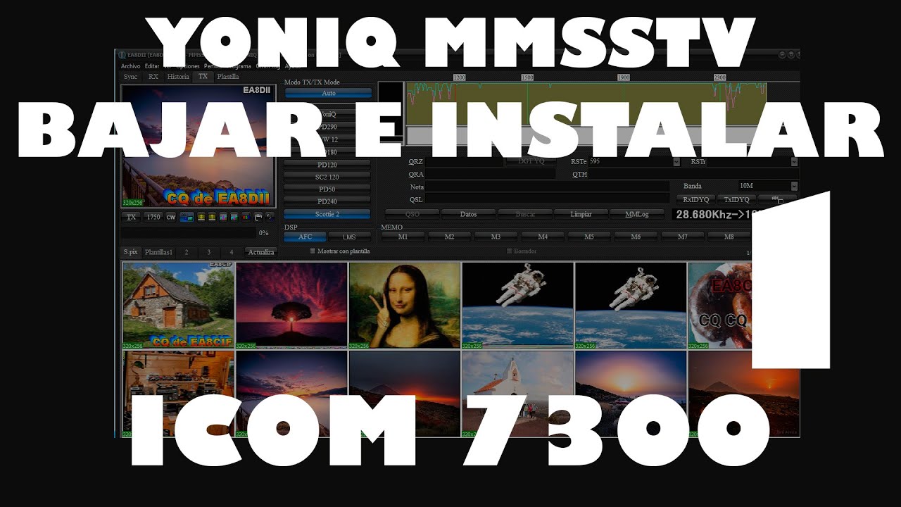 YONIQ MMSSTV: Descargar y configurar para ICOM 7300 - YouTube