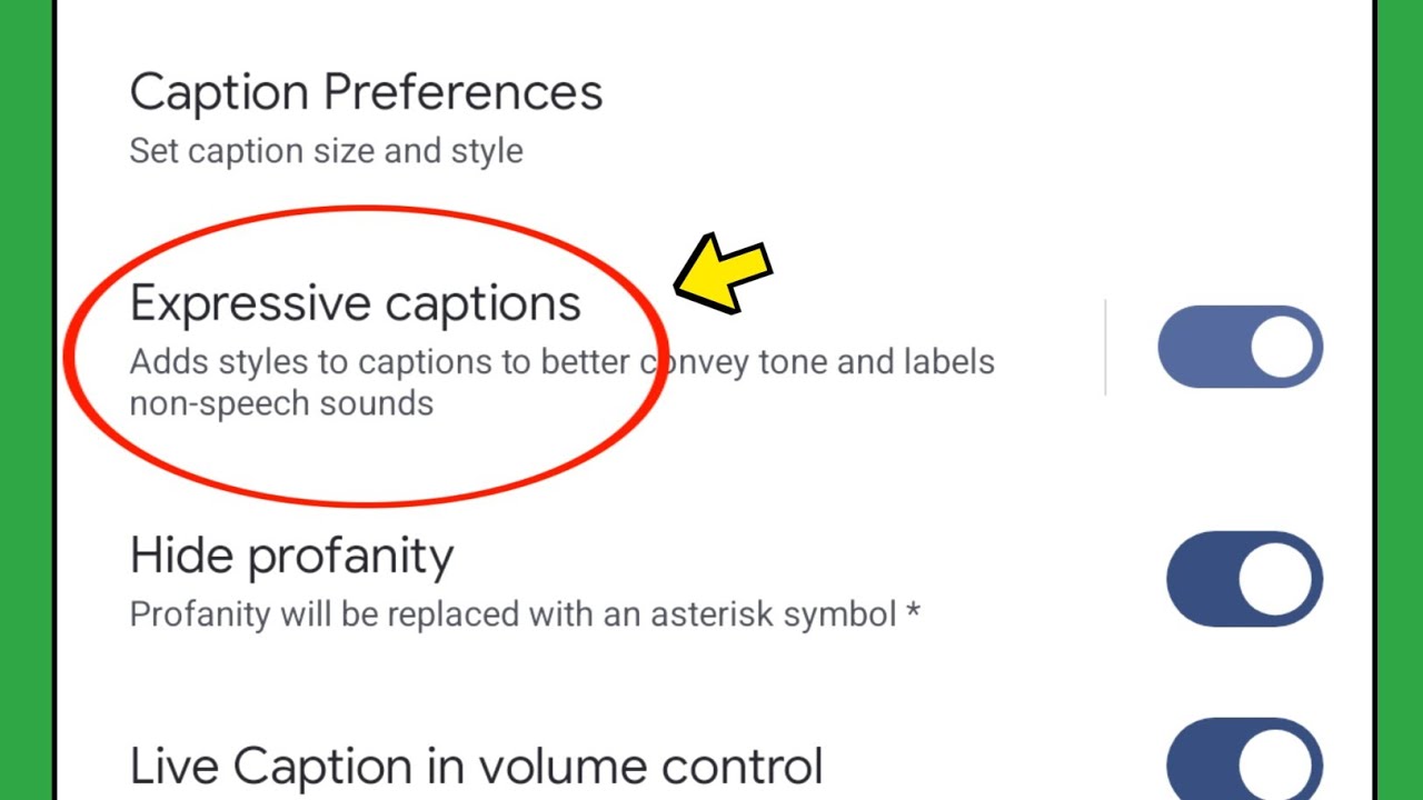 Expressive captions settings | Live Caption - YouTube