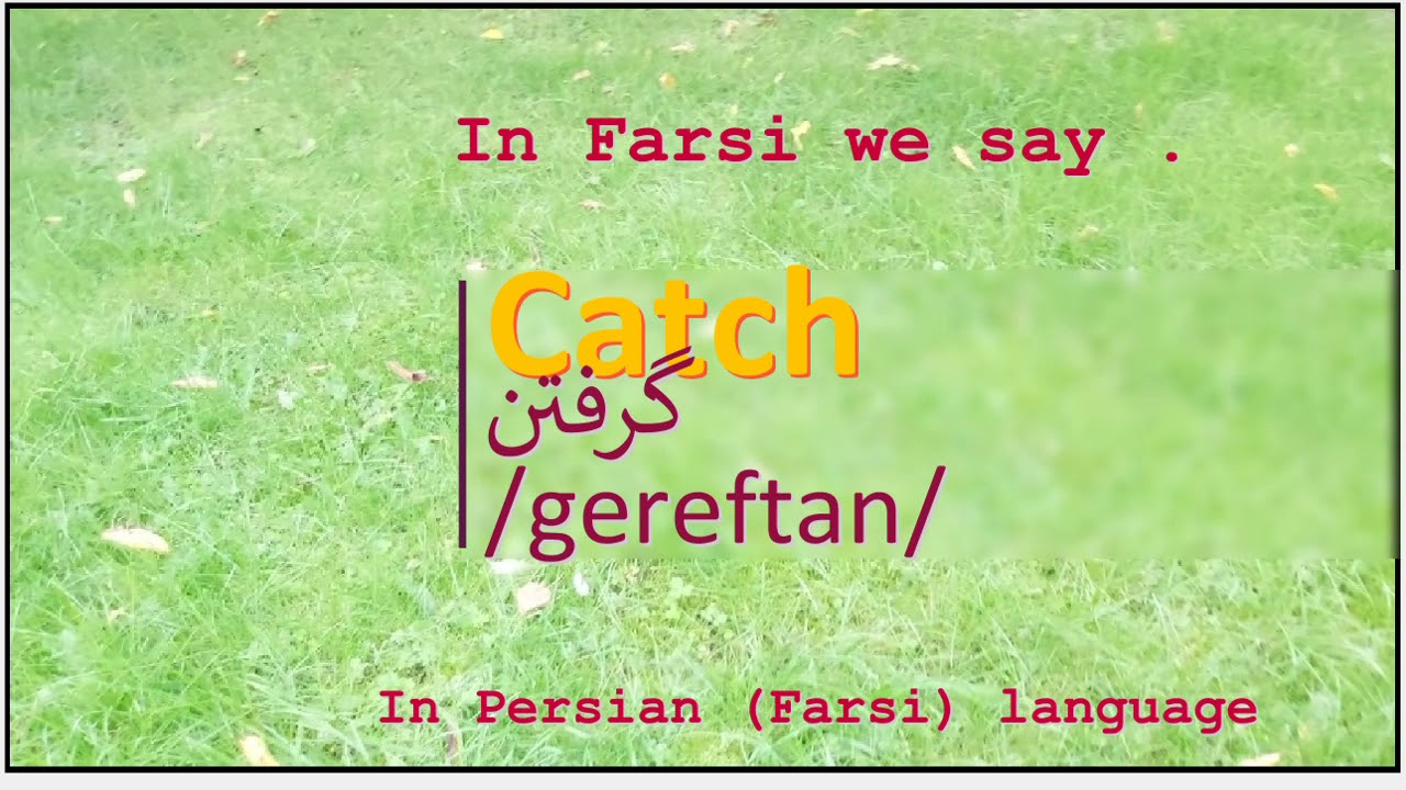 The meaning of Catch in Persian or Farsi گرفتن gereftan - YouTube