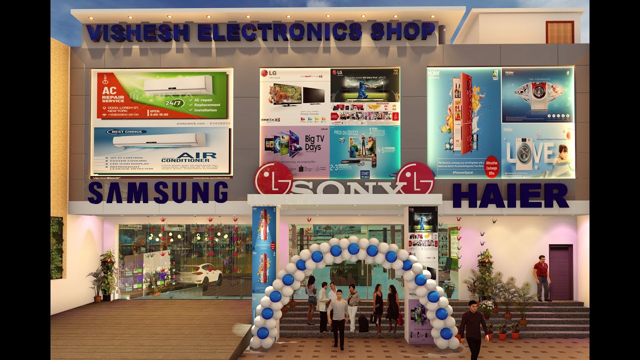 Showroom Design 4k Walkthrough - YouTube