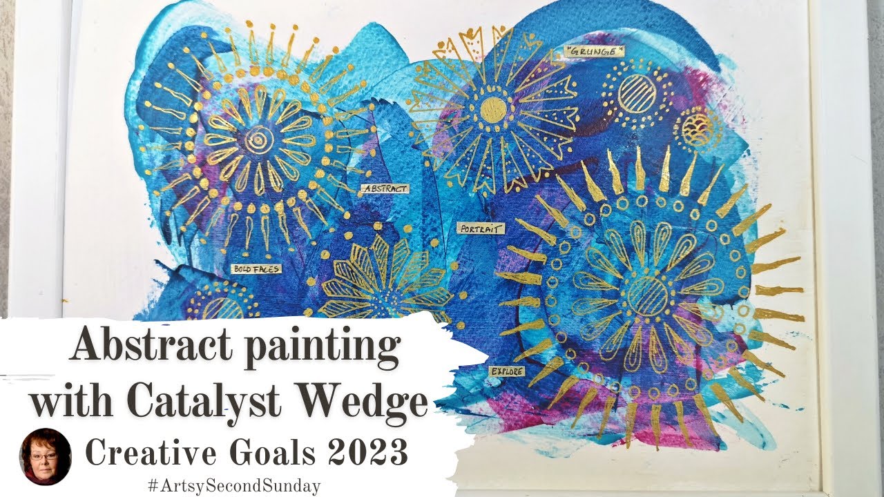 🎨 Abstract painting with a Catalyst Wedge and stencils - Creative Goals ...