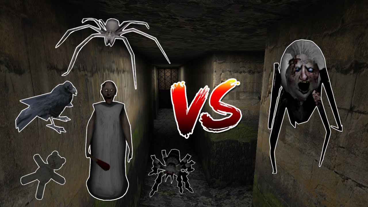Granny and her pets VS Spider Angelina - YouTube