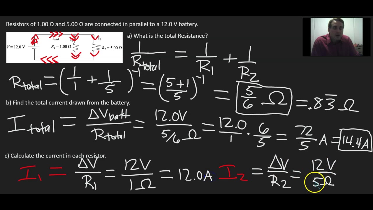 Electrical Resistors in Parallel Circuit Calculation - YouTube