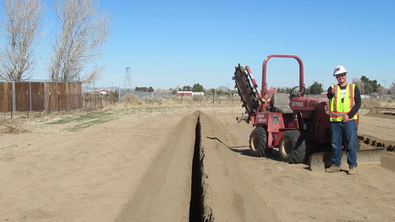 Trencher Work by Operator Nielsen - YouTube