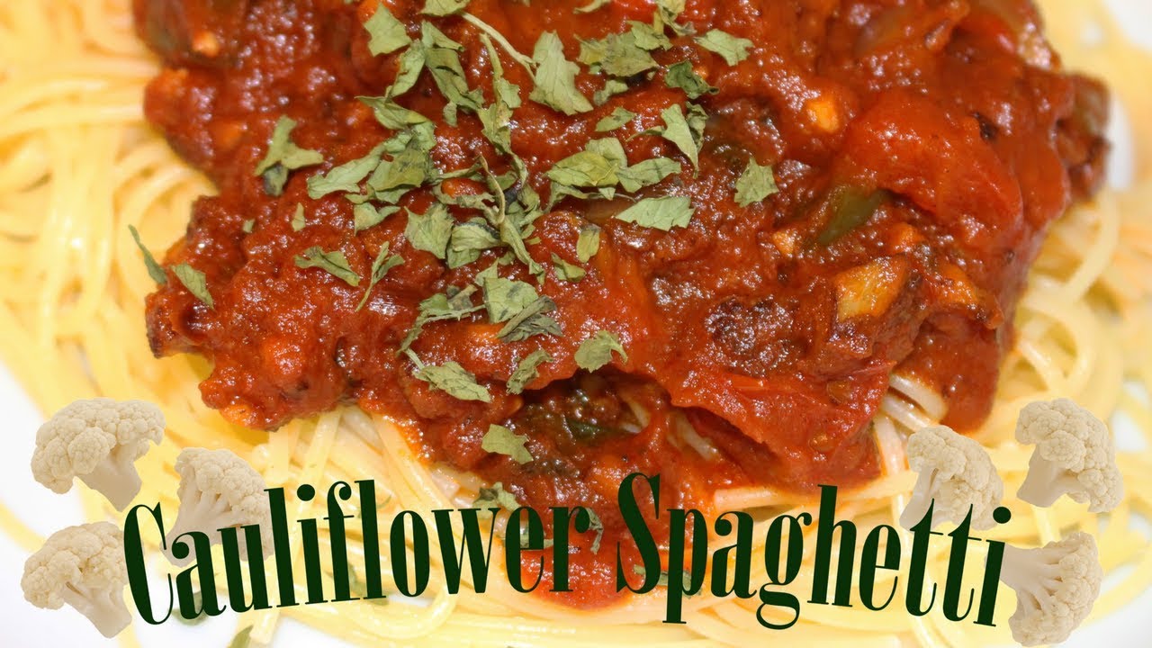 CAULIFLOWER SPAGHETTI!?! | Vegetarian Recipe | Collegetarian Recipe #3 ...