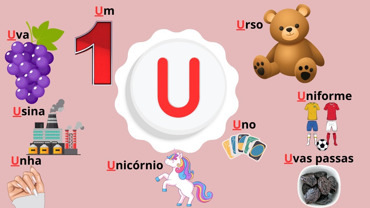 Aprenda as palavras com a LETRA U - YouTube