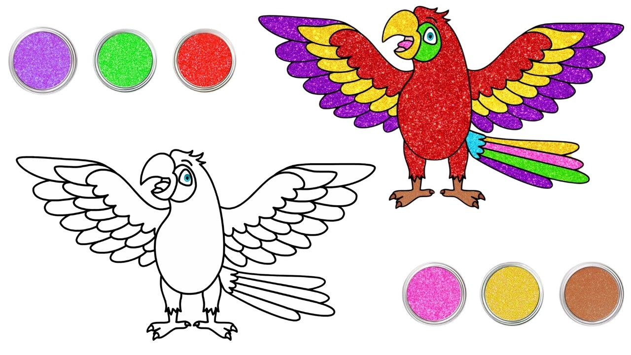 How To Draw A Bird🦜 | Parrot, Peacock And More | Chiki Art | HooplaKidz ...