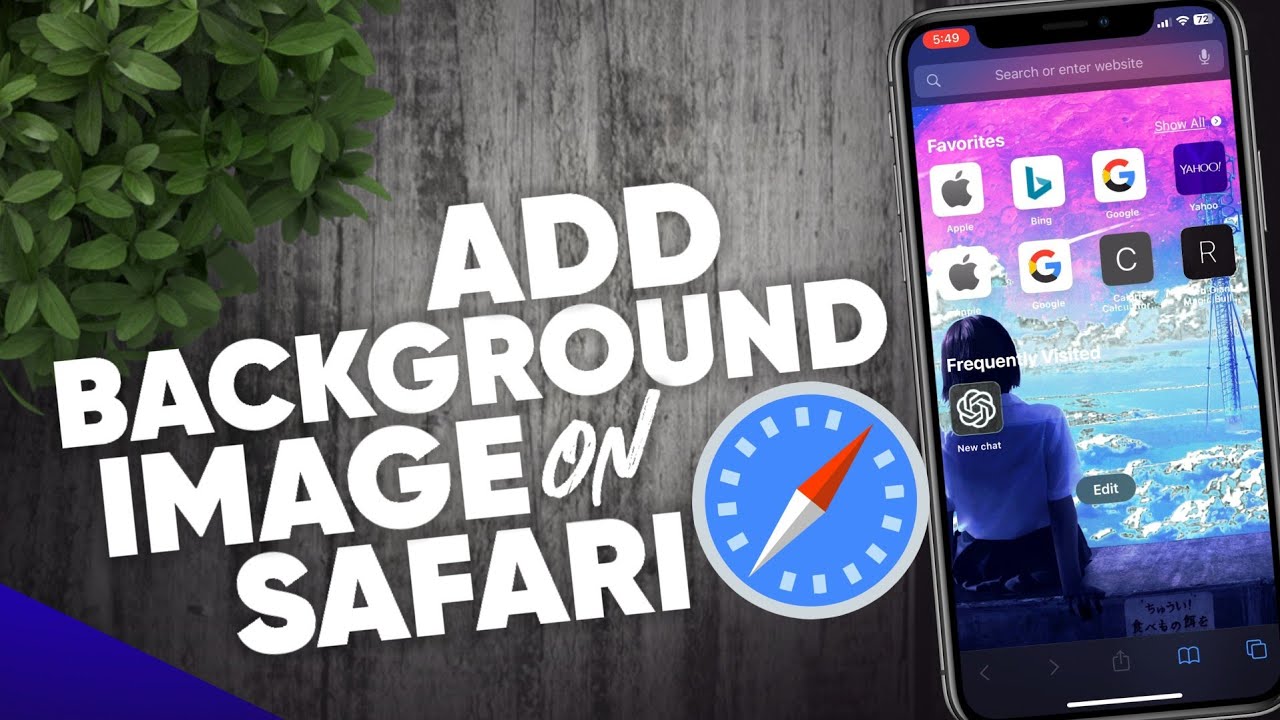 How to add background image on Safari Startpage - YouTube